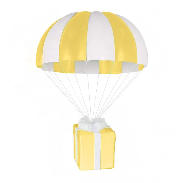Yellow Hanging Parachute Gift Statue - Prop Rental – LM Treasures Prop ...