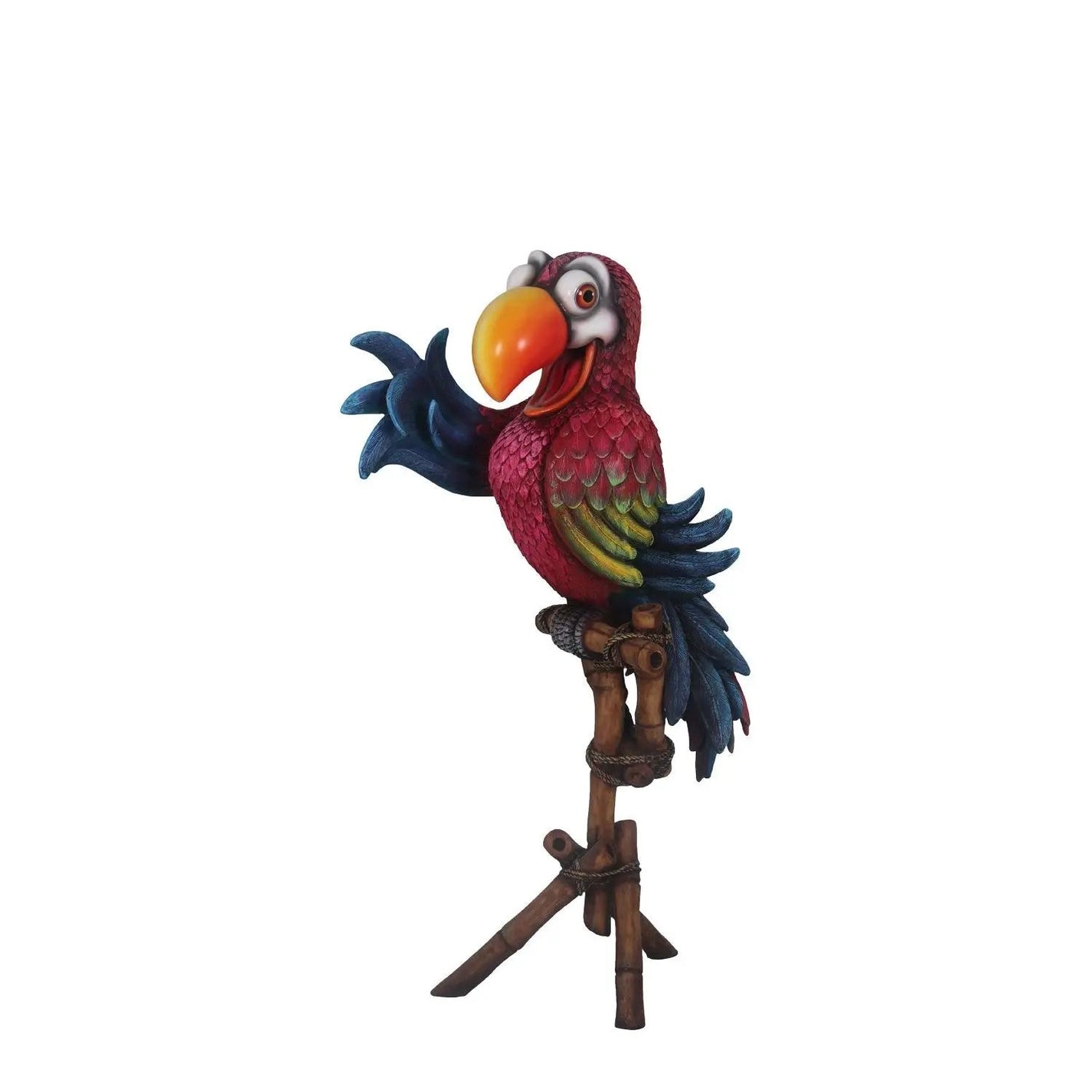 Comic Parrot Statue On Stand - Prop Rental – LM Treasures Prop Rentals