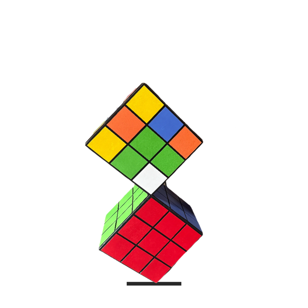 Stacked Giant Rubik Cube Statue – LM Treasures Prop Rentals