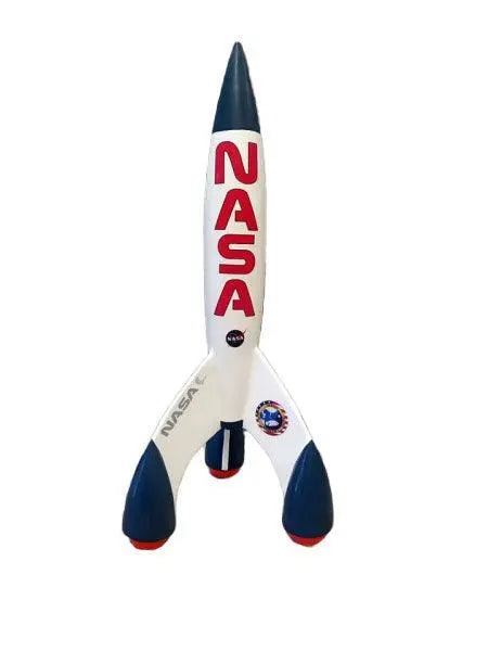 Small NASA Space Rocket Statue - Prop Rental – LM Treasures Prop Rentals