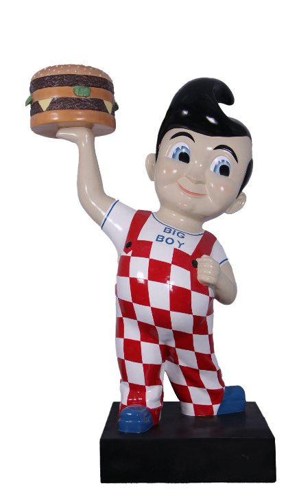 Large Boy Holding Hamburger Life Size Statue - Prop Rental – LM ...