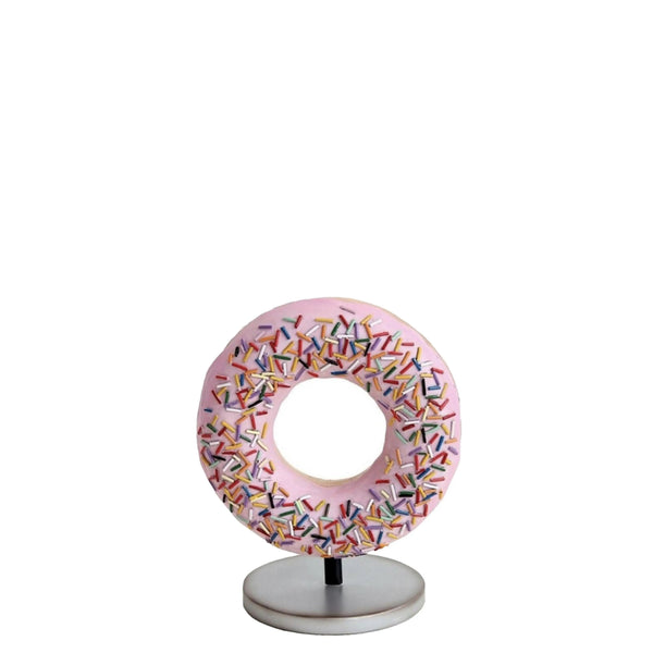 Pink Donut On Stand Statue - Prop Rental – LM Treasures Prop Rentals